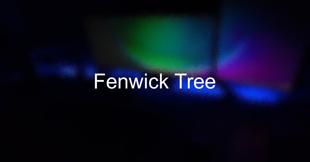 Fenwick Tree | thirofoo portfolio